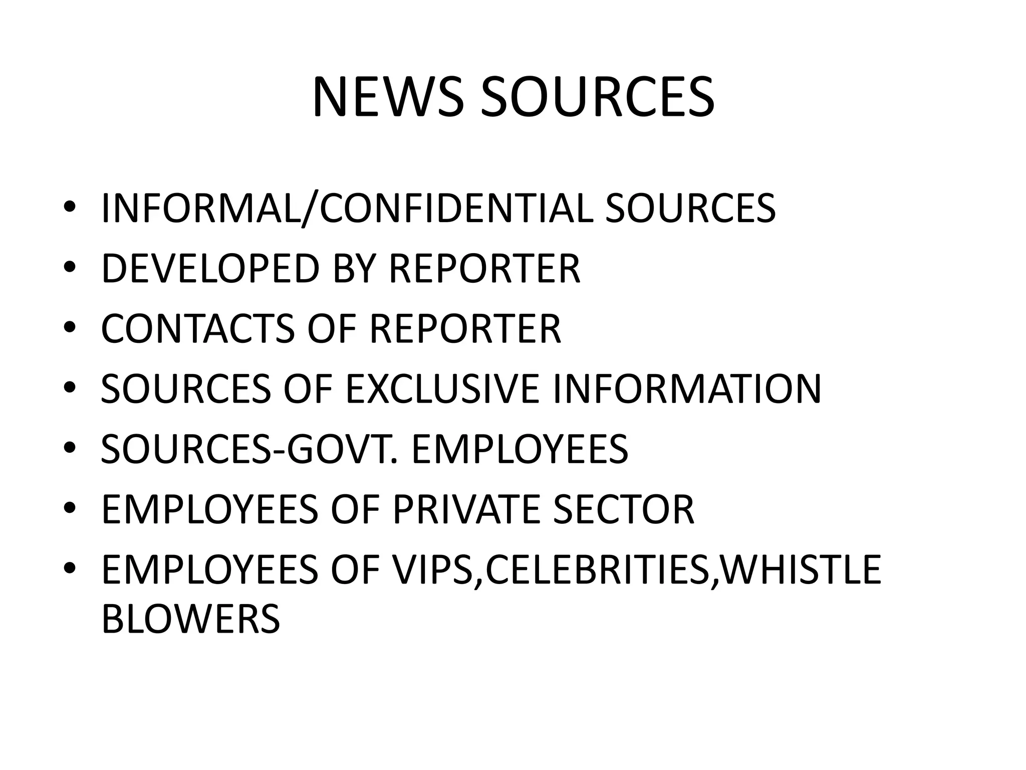 Reporting unit 5 news sources | PPTX
