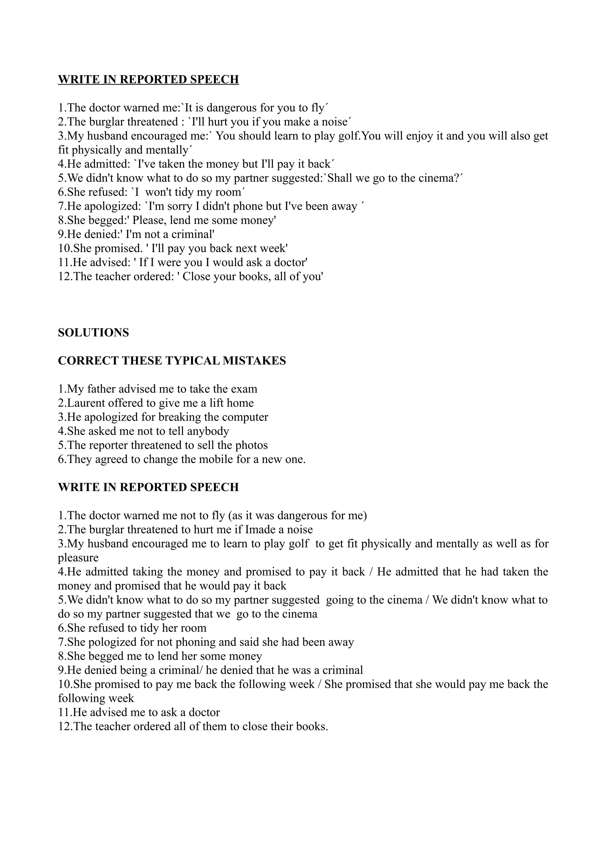 Reporting verbs | ODT