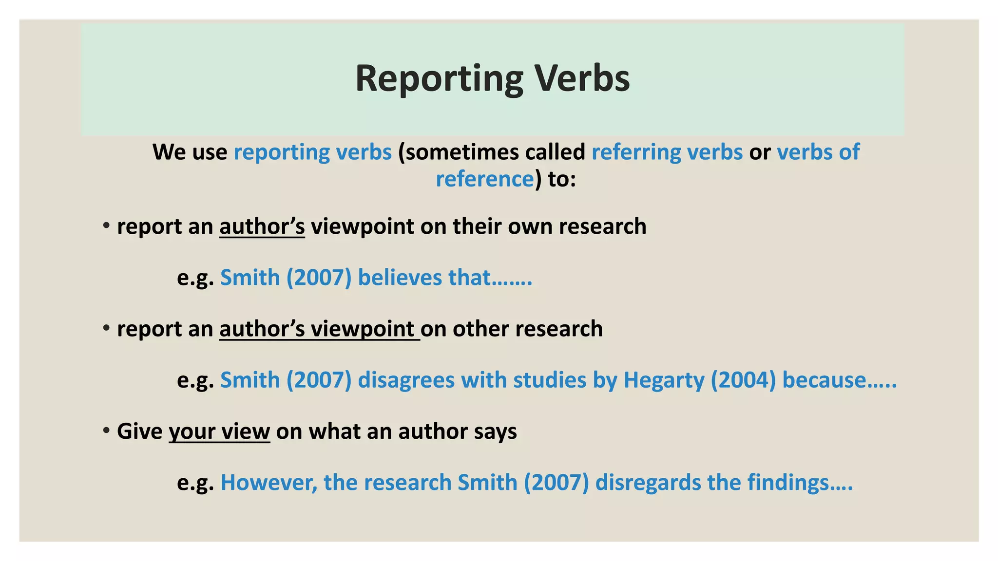 Reporting verbs | PPTX