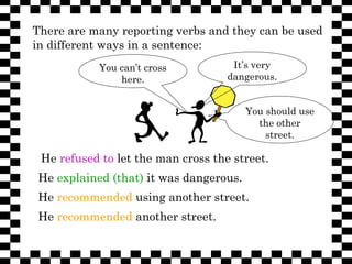 reporting verbs presentation and practice | PPT