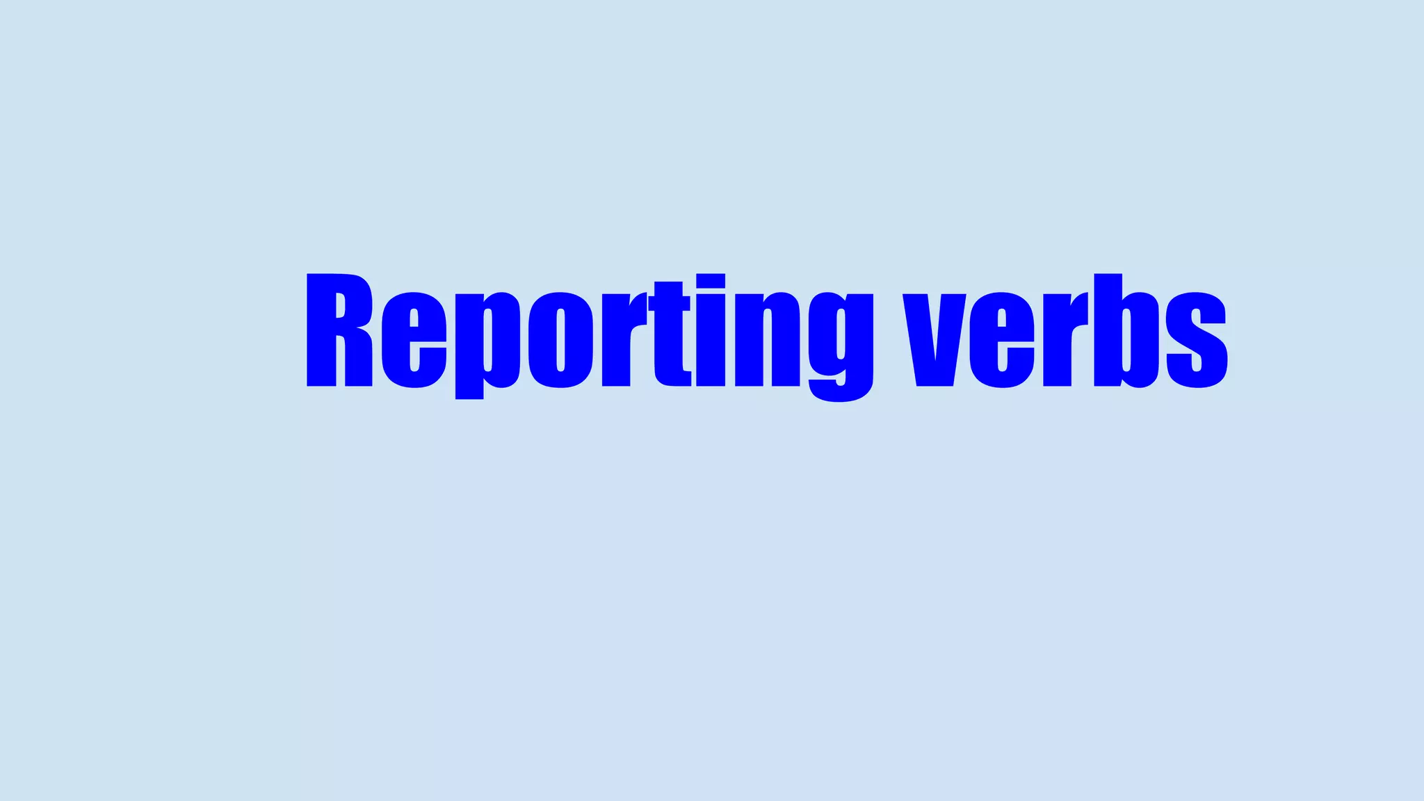 Reporting verbs | PDF