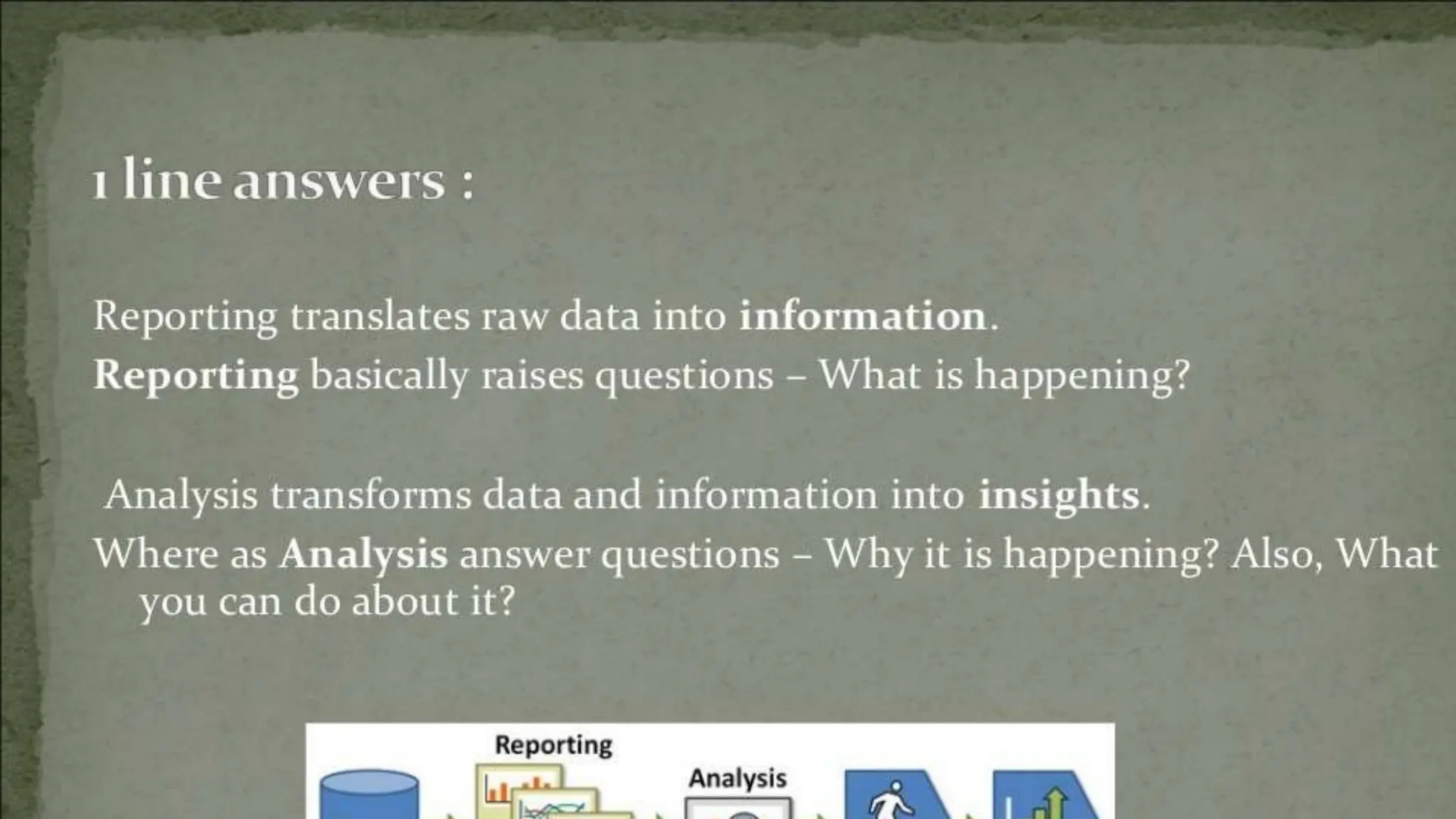 Data science Lecture Notes: Reporting vs Analysis.pptx