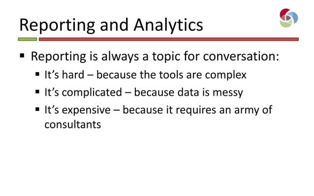 Reporting vs. Analytics | PPTX | Databases | Computer Software and Applications