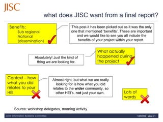 Reporting Workshop 10.12.08 B | PPT