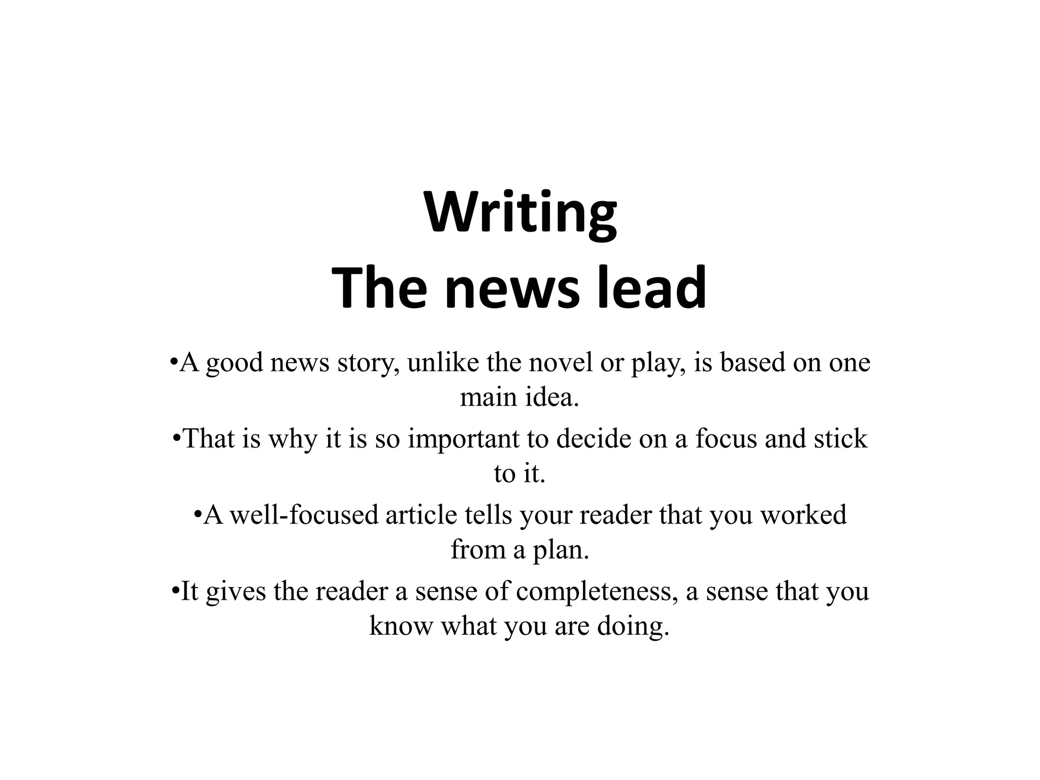 Reporting writing news_lead | PPTX
