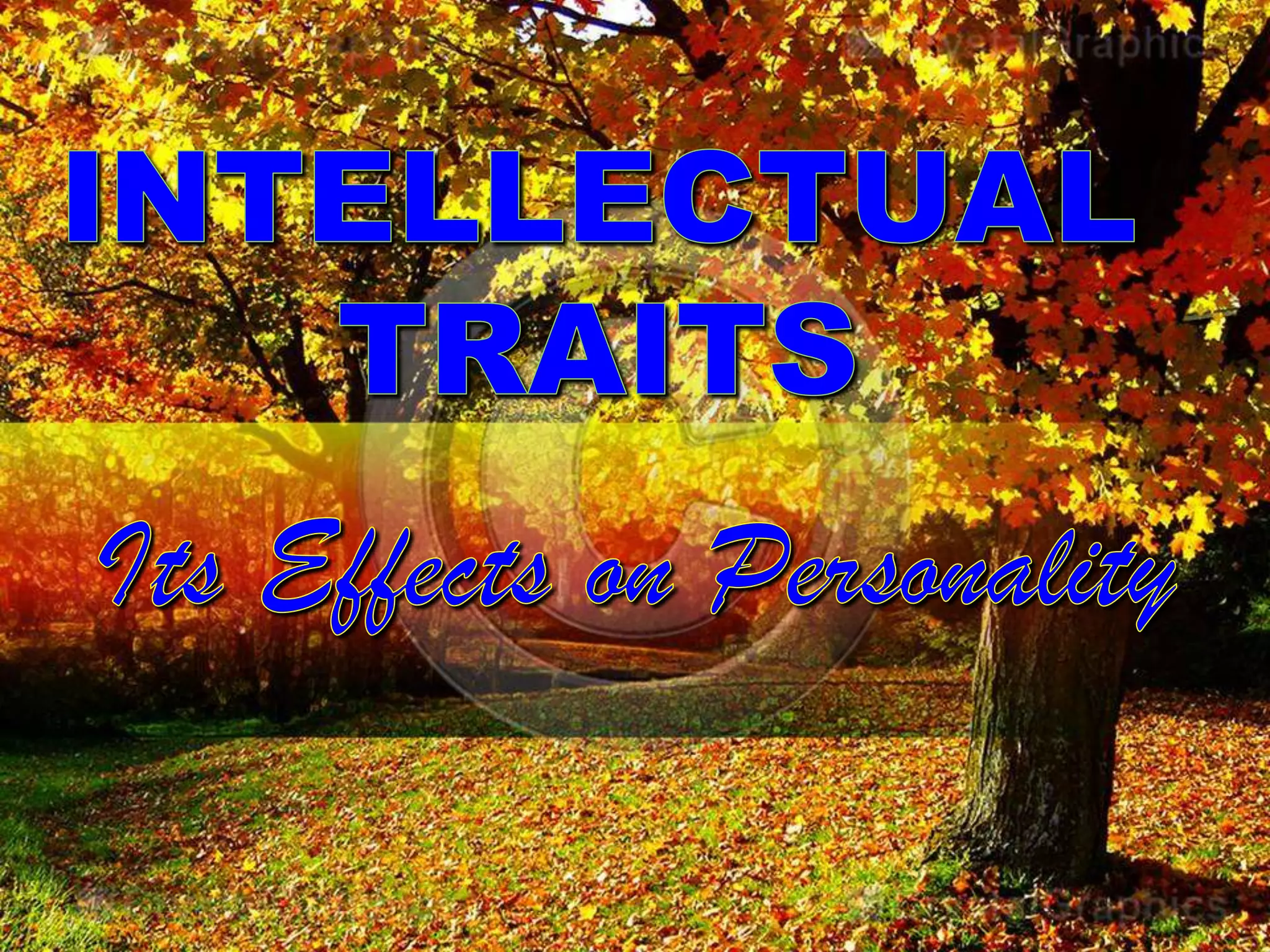 The Effects of Intellectual Traits on Personality (Humanities 102) | PPTX