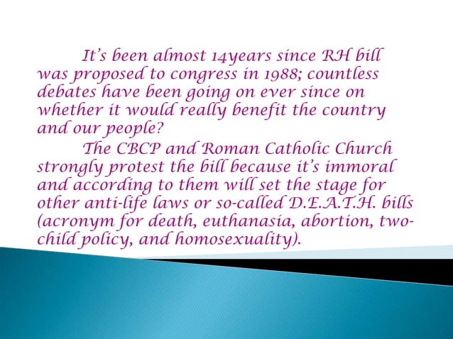 RH Bill summary by Rochelle | PPTX