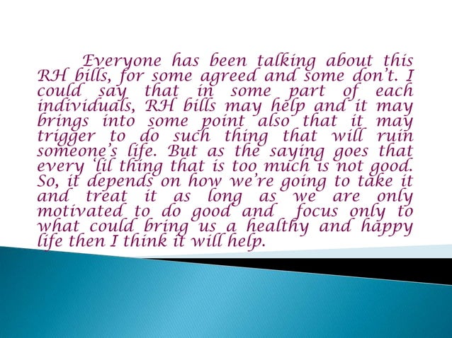 RH Bill summary by Rochelle | PPTX