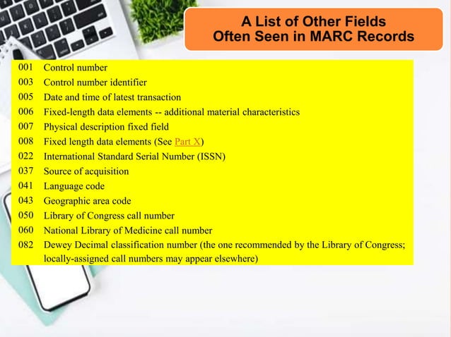 USING MARC FORMAT TO CATALOG NON BOOK MATERIALS | PPTX