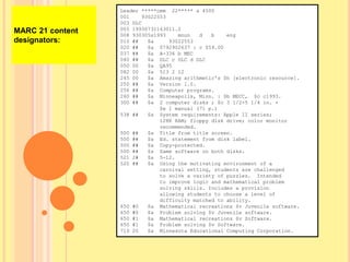 USING MARC FORMAT TO CATALOG NON BOOK MATERIALS | PPTX