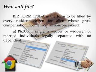 BIR FORM 1701 | PPTX