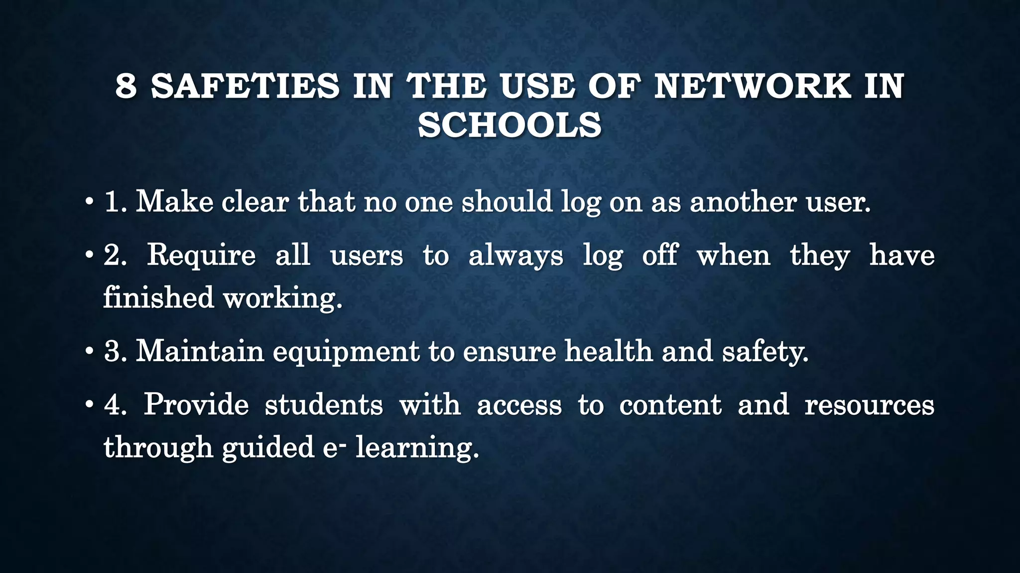 SAFETY ISSUES ON THE USE OF ICT INCLUDING E-SAFETY RULES | PPTX