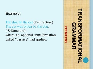 Transformational-Generative Grammar | PPTX