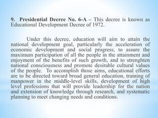 Laws of Education in the Philippines-REPORT IN MEM 206.pptx