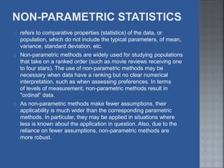 Common statistical tools used in research and their uses | PPTX