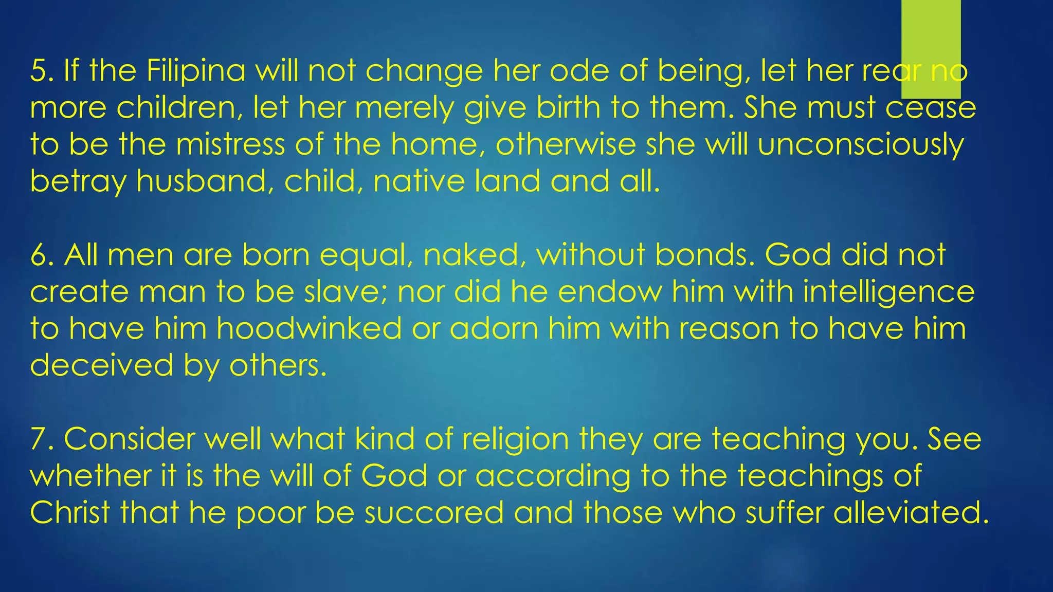 rizal letter to women of malolos | PPTX