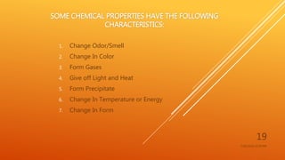 Report in Science- Properties of Matter | PPTX