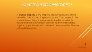Report in Science- Properties of Matter | PPTX