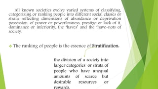Social stratification | PPTX