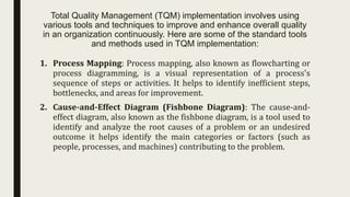 Tools and Techniques in Total Quality Management Implementation | PPT