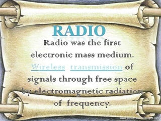 Growth of Radio and Film | PPTX