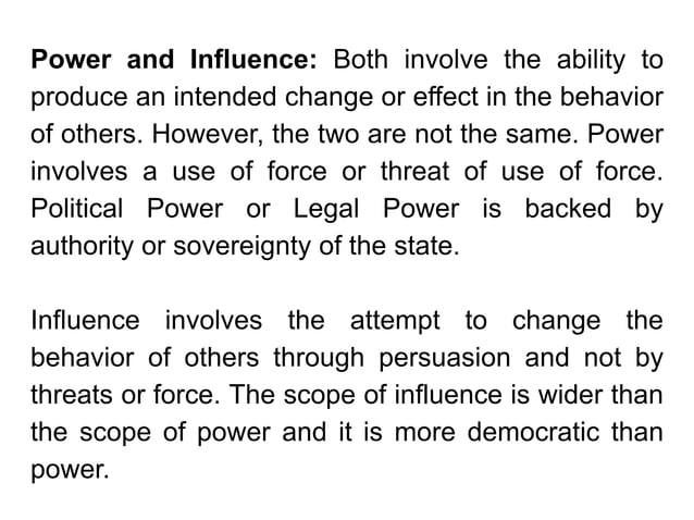 Lesson:power meaning, nature, dimensions, and methods | PPTX