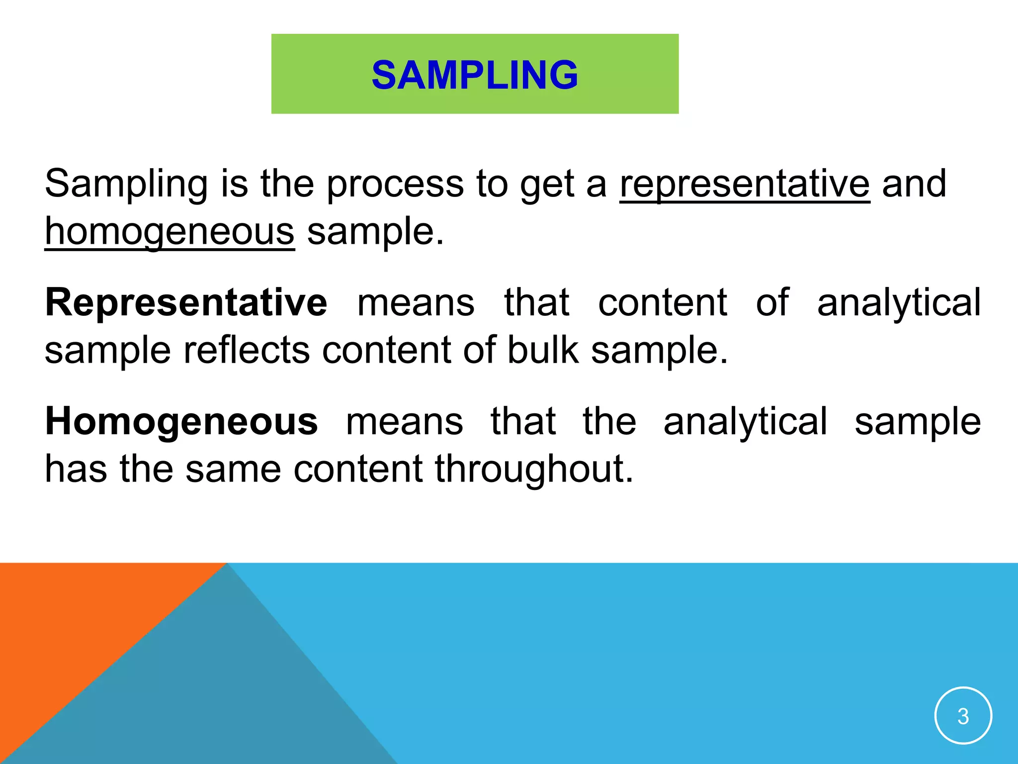 Sampling Procedure and Protocols | PPT | Chemistry | Science