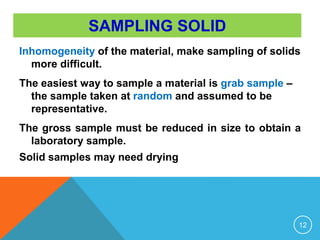 Sampling Procedure and Protocols | PPT | Chemistry | Science
