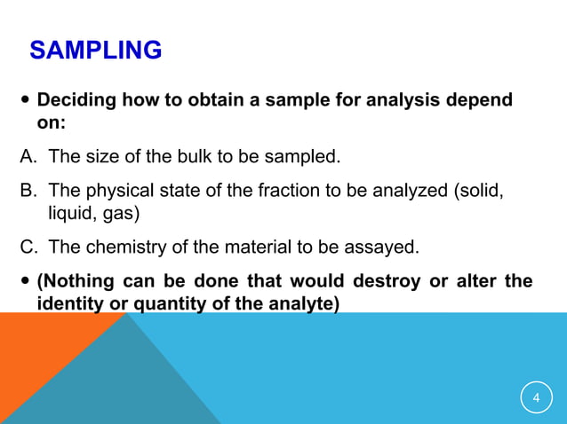 Sampling Procedure and Protocols | PPT | Chemistry | Science