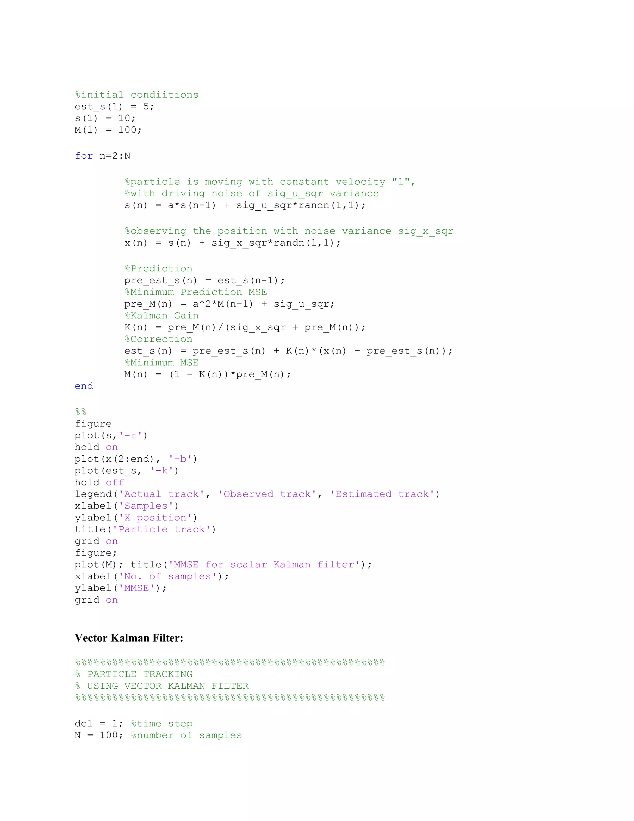 Report kalman filtering | PDF
