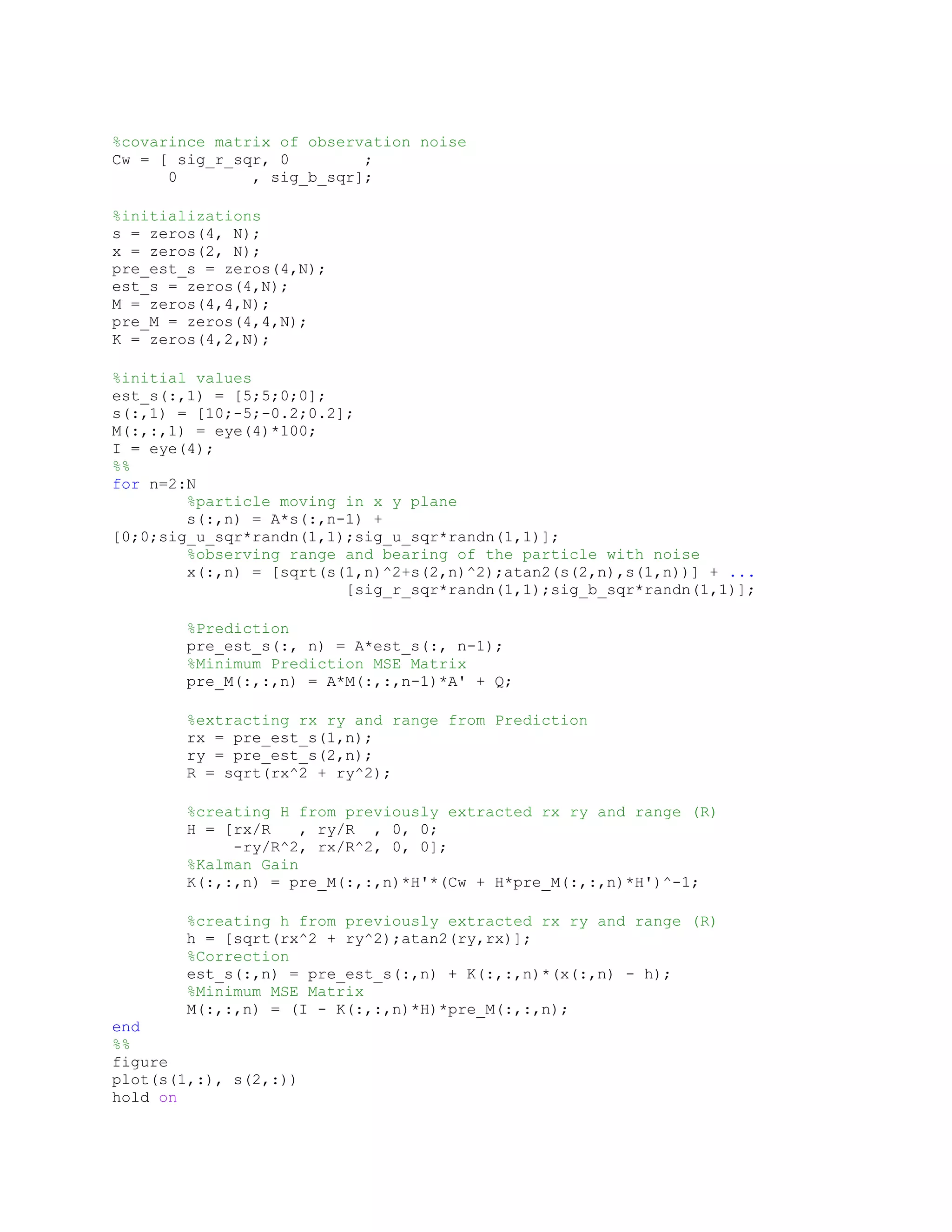 Report kalman filtering | DOCX