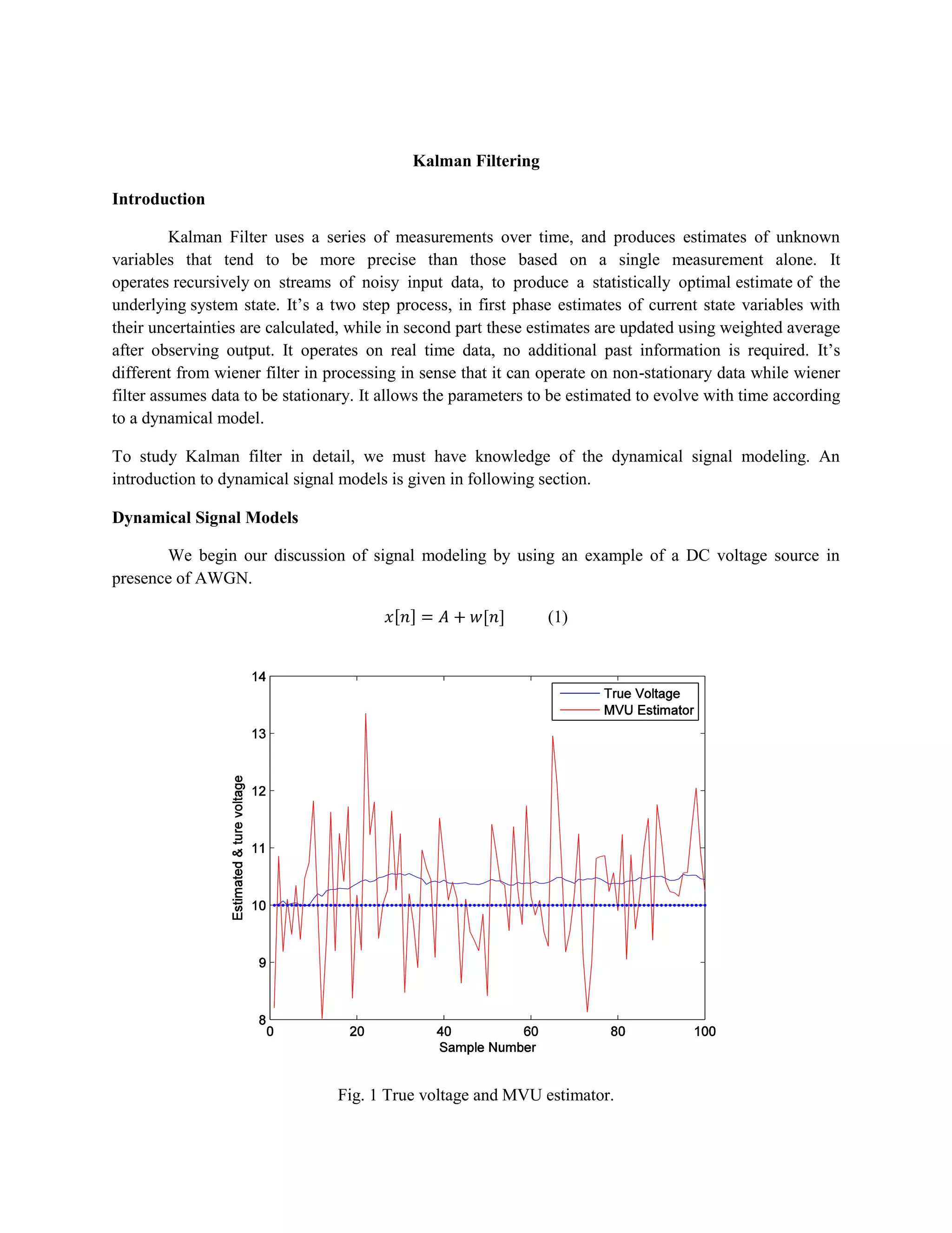 Report kalman filtering | DOCX