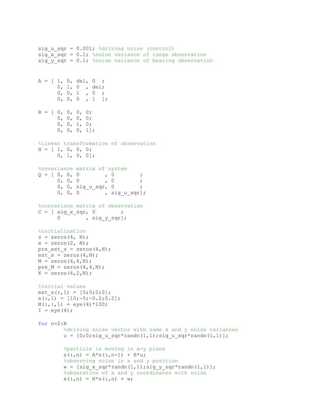 Report kalman filtering | PDF