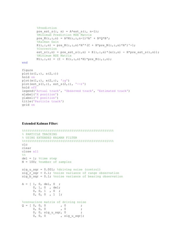 Report kalman filtering | PDF