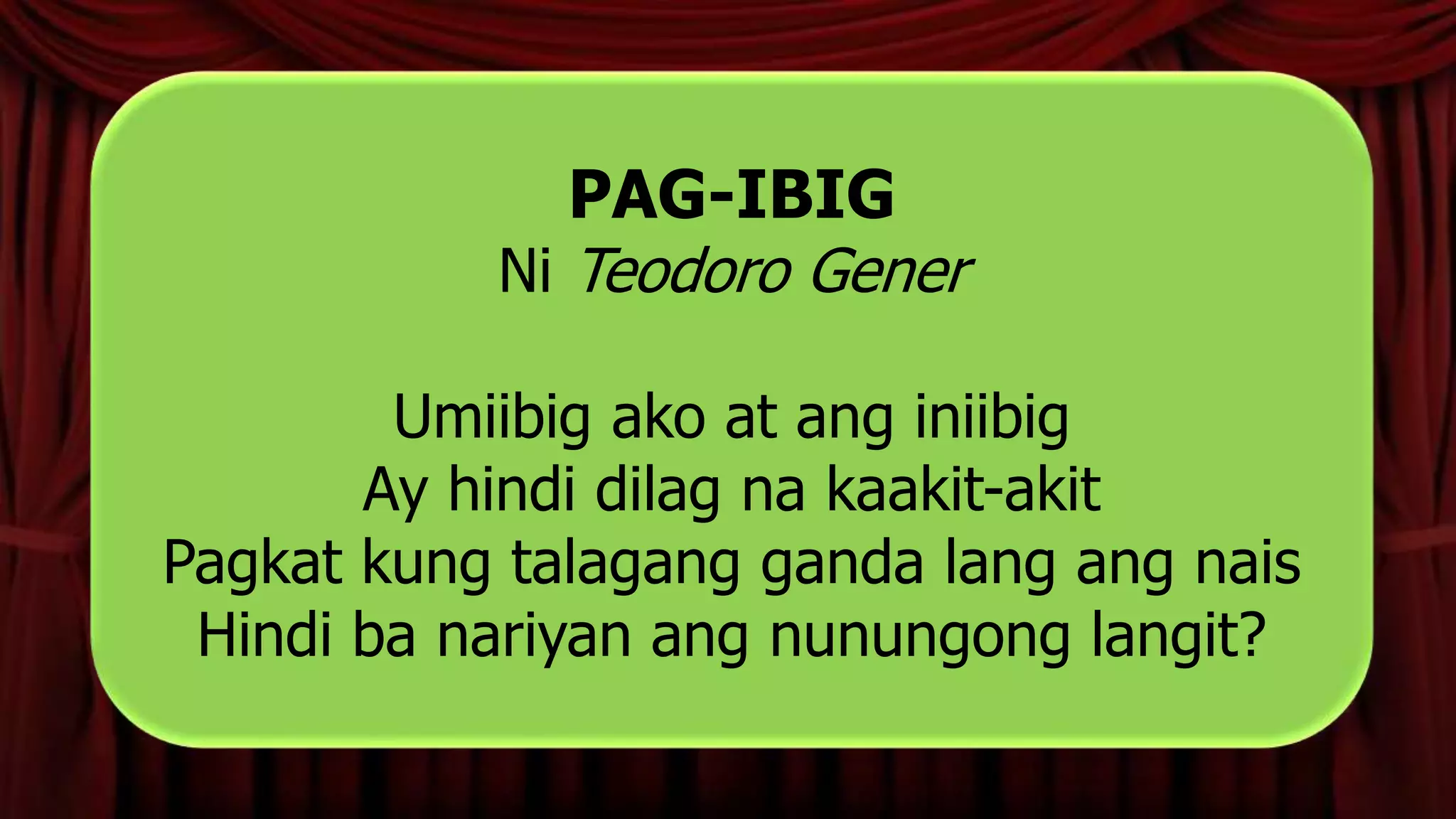 Panulaang Pilipino | PPTX