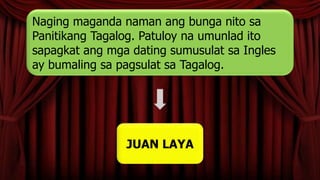 Panulaang Pilipino | PPTX