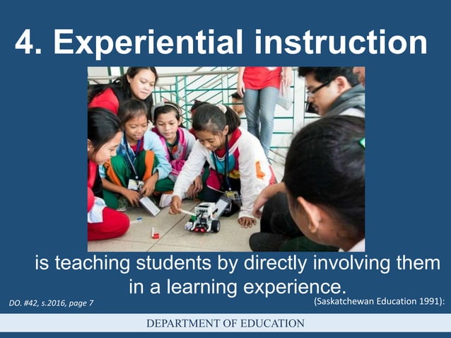 Teaching Strategies, Approaches and Methods Under DepEd K-12 Curriculum ...