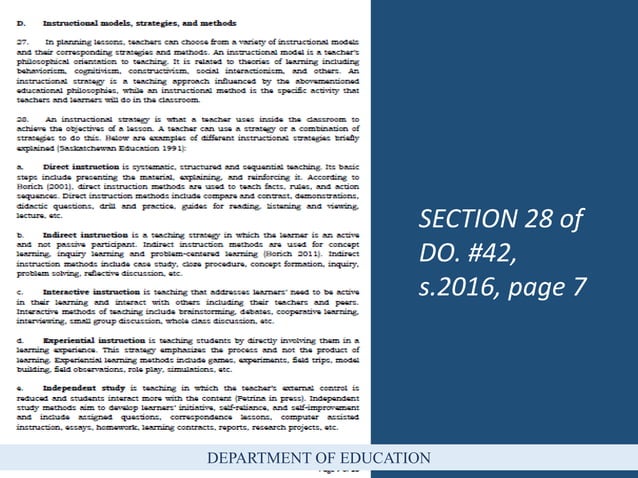 Teaching Strategies, Approaches and Methods Under DepEd K-12 Curriculum ...