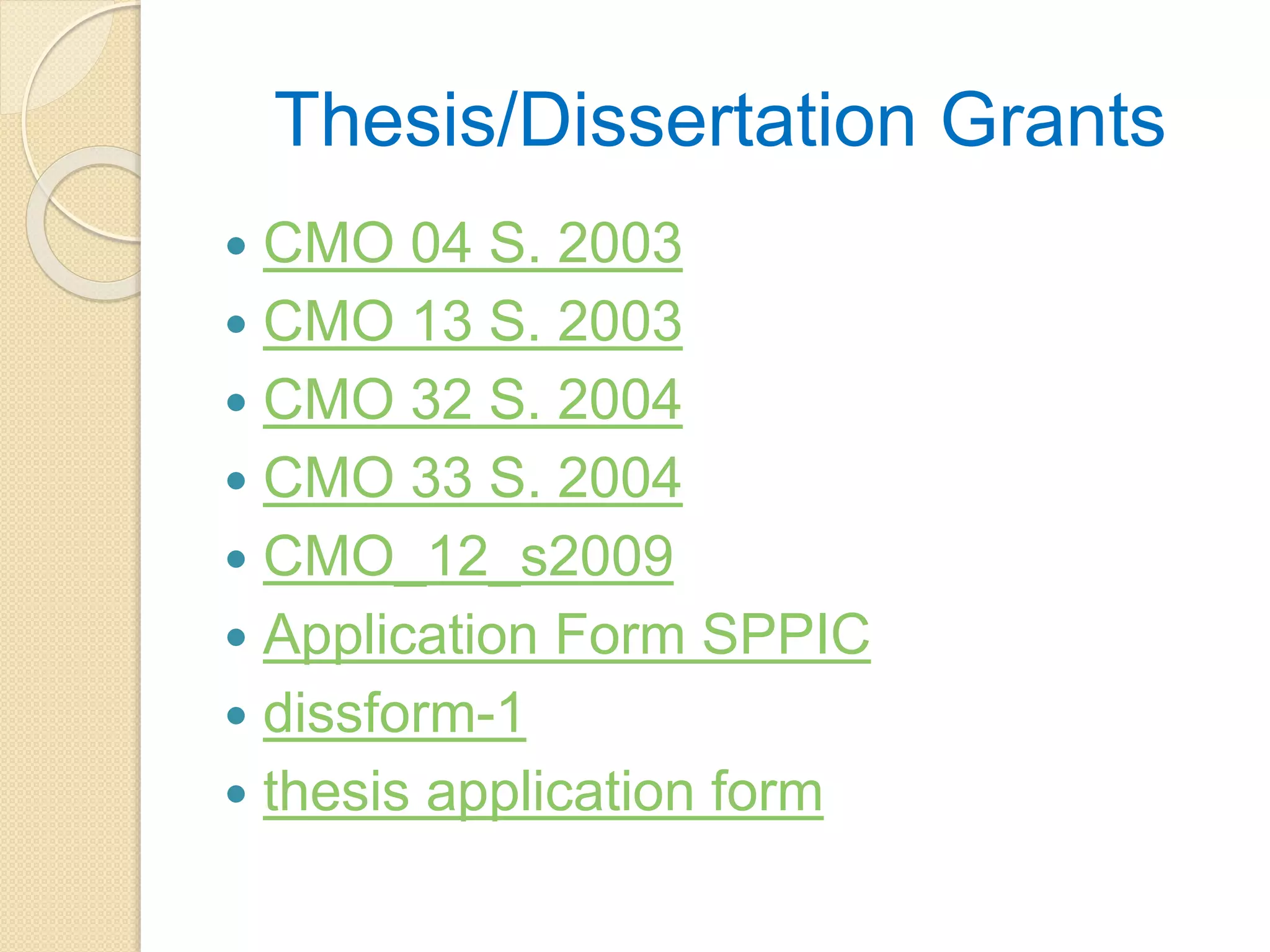 CHED programs and project | PPTX