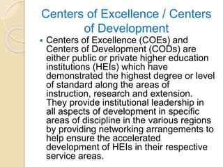 CHED programs and project | PPTX