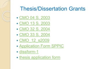 CHED programs and project | PPTX