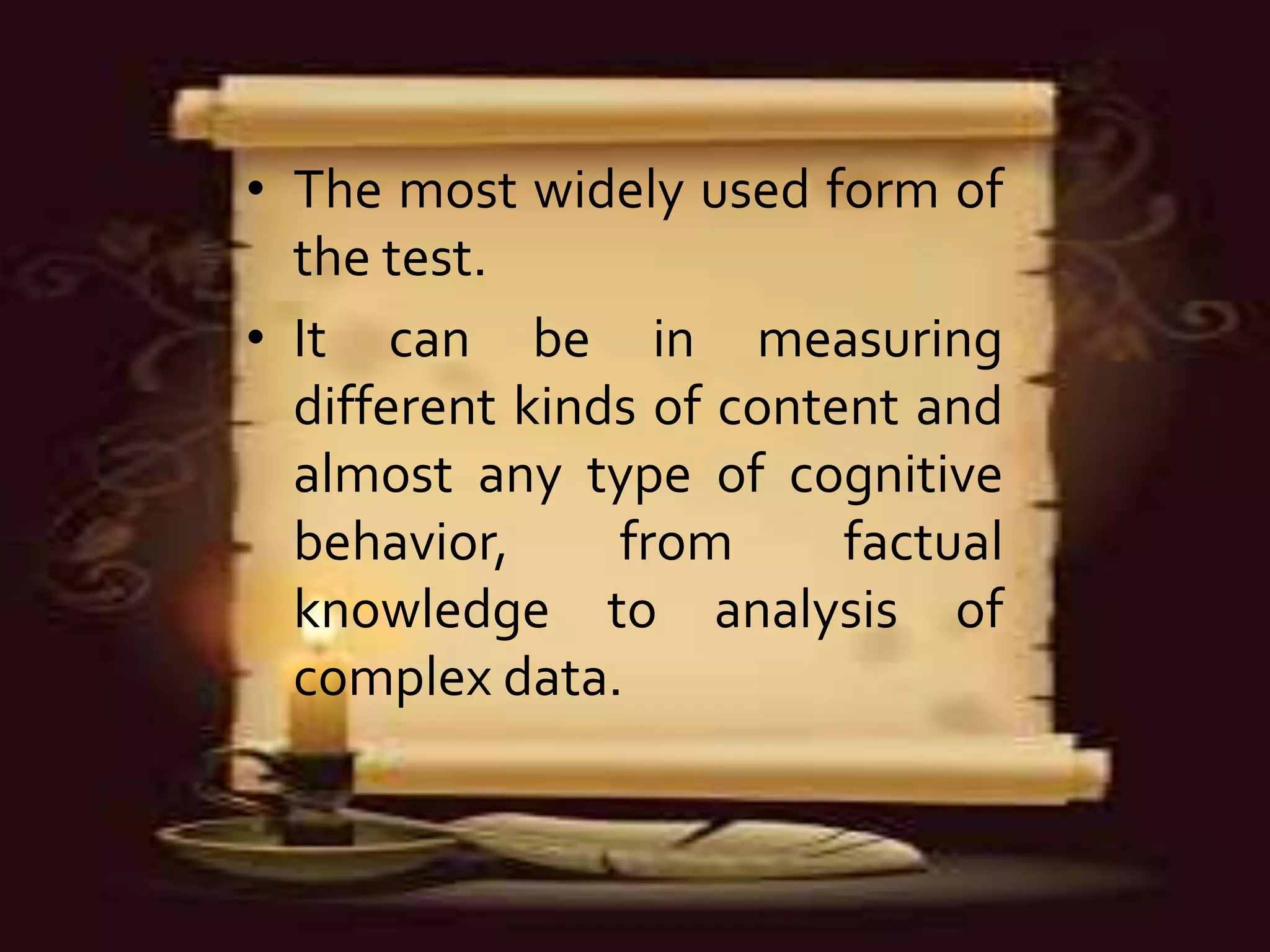 CONSTRUCTING PAPER-AND-PENCIL TESTS | PPTX