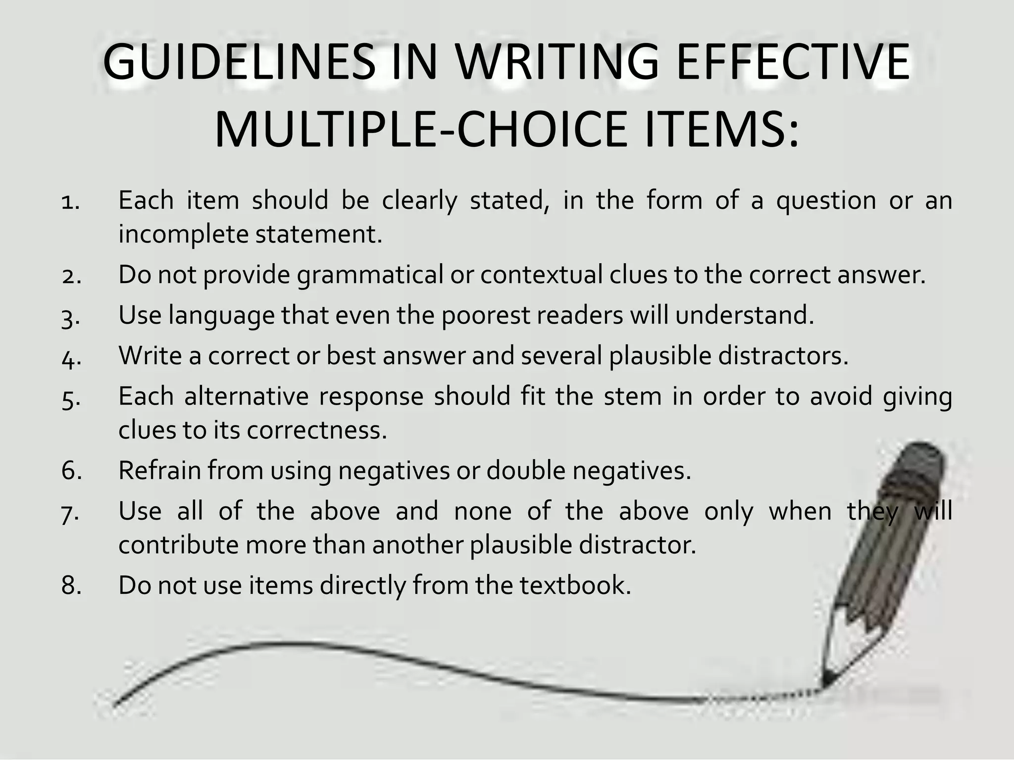 CONSTRUCTING PAPER-AND-PENCIL TESTS | PPTX