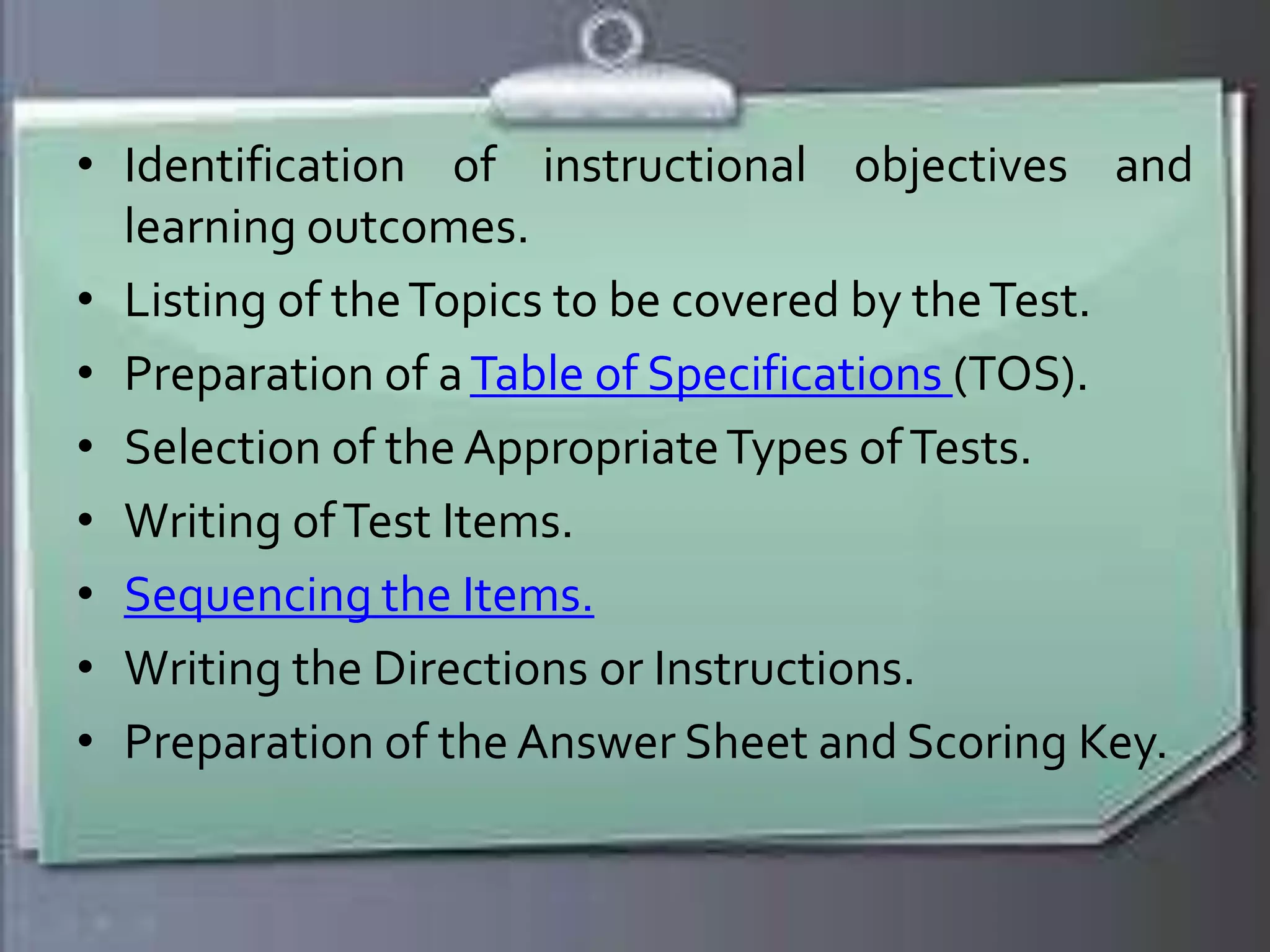 CONSTRUCTING PAPER-AND-PENCIL TESTS | PPTX