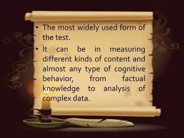 CONSTRUCTING PAPER-AND-PENCIL TESTS | PPTX | Educational Assessment ...