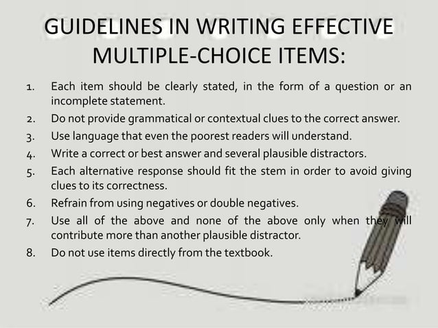 CONSTRUCTING PAPER-AND-PENCIL TESTS | PPTX | Educational Assessment ...