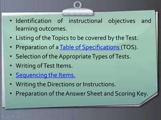 CONSTRUCTING PAPER-AND-PENCIL TESTS | PPTX