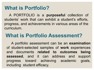 REPORT LESSON 14.- Assessment Portfoliopptx | PPTX