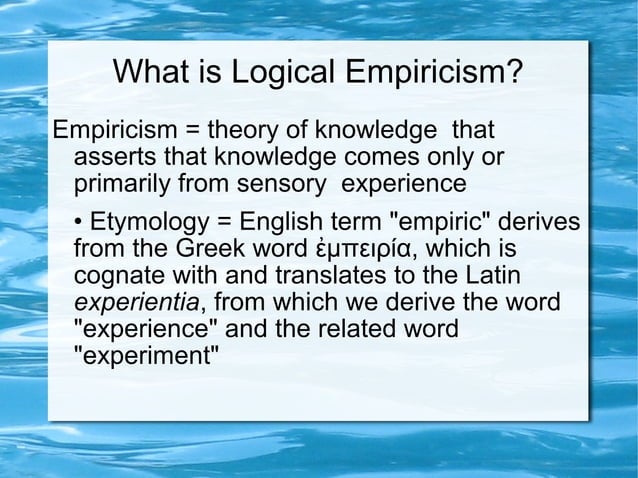 Report logical empiricism | PPT | Physics | Science