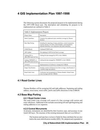 The City of Bakersfield, CA GIS Implementation Plan (1997 - 1998) | PDF ...